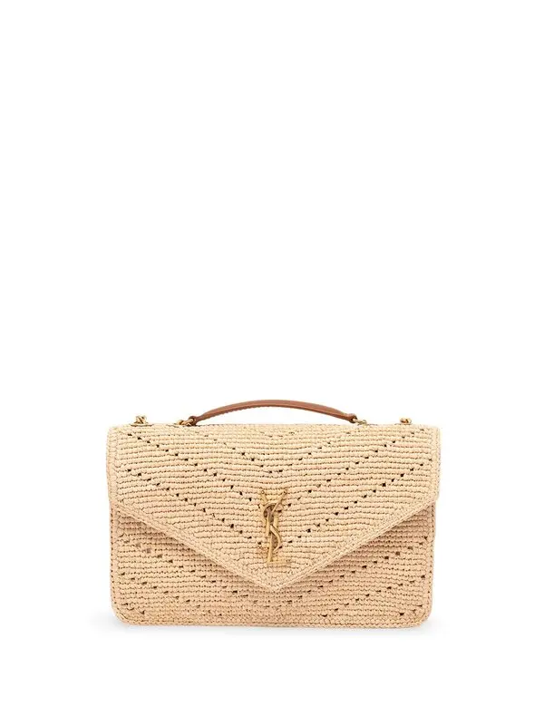 Saint Laurent Loulou Medium Raffia Bag - Multicolor