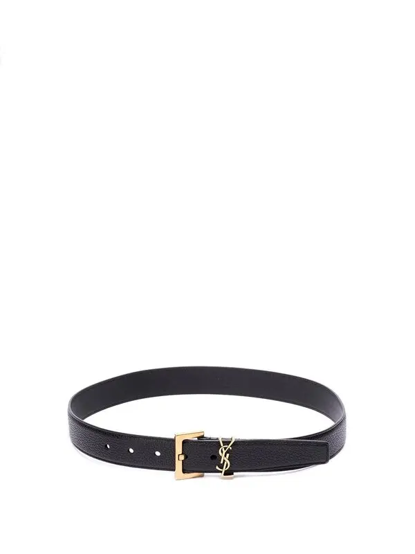 Saint Laurent Cassandre Belt With Square Buckle - Multicolor