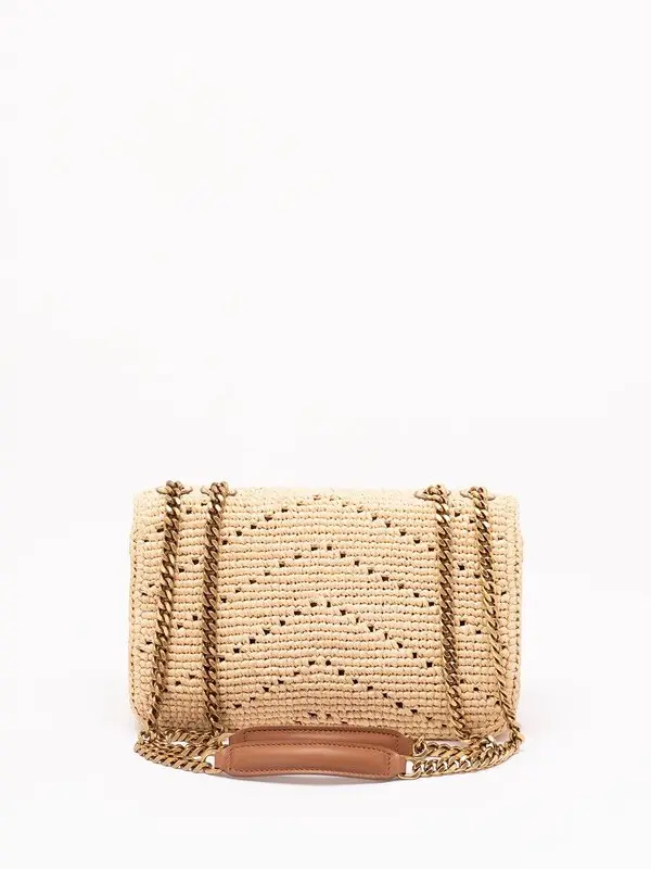 Saint Laurent Loulou` Small Raffia Bag