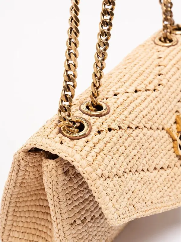 Saint Laurent Loulou` Small Raffia Bag