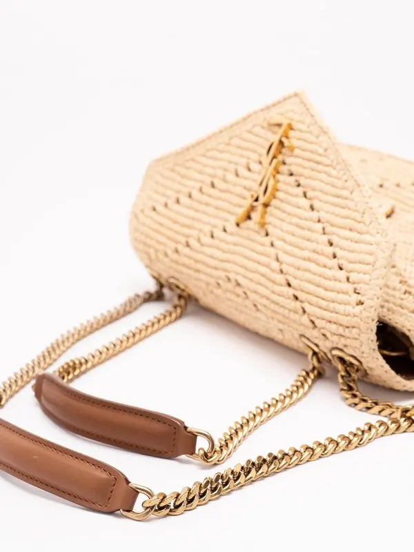 Saint Laurent Small Raffia Loulou Bag - Multicolor