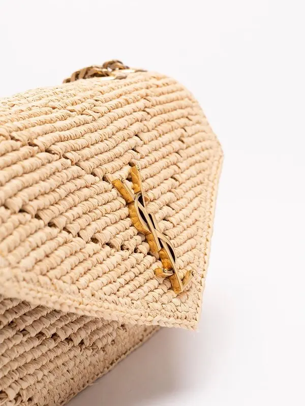 Saint Laurent Small Raffia Loulou Bag - Multicolor