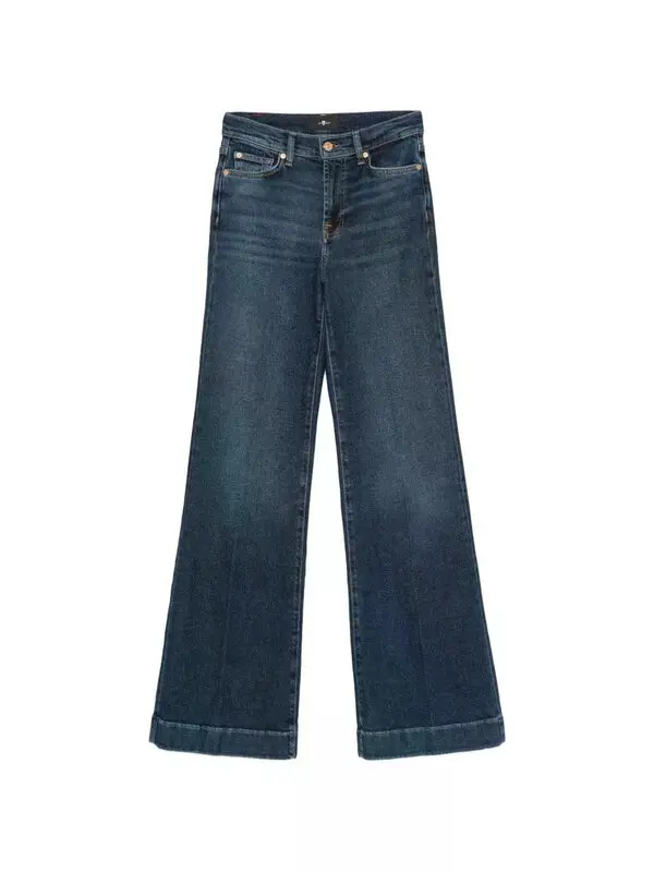 7 For All Mankind Wide-leg Jeans With Logo Patch