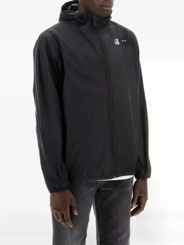Play Comme Des Garcon X K-way Logo-patch Hooded Jacket
