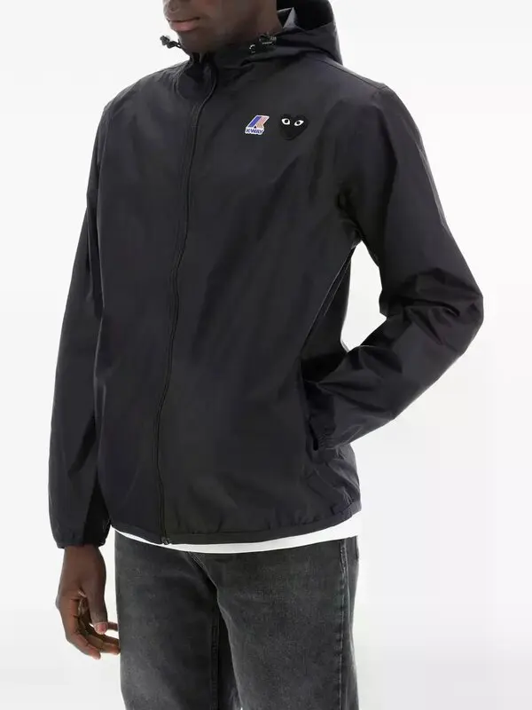 Play Comme Des Garcon X K-way Logo-patch Hooded Jacket