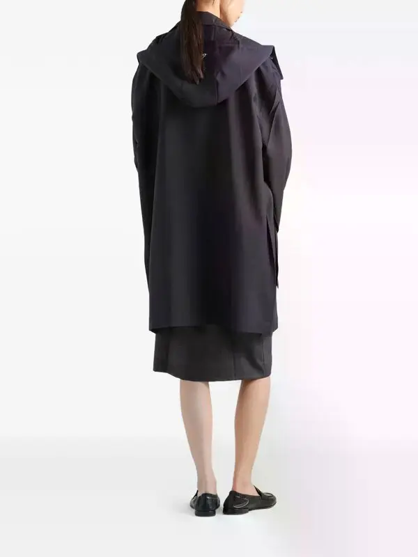 Prada Single-breasted Mohair And Re-nylon Coat