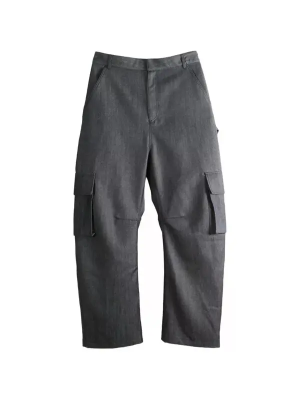 Balenciaga Relaxed Wide-leg Multi-pocket Cargo Pants - Grey