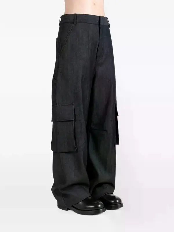 Balenciaga Relaxed Wide-leg Multi-pocket Cargo Pants