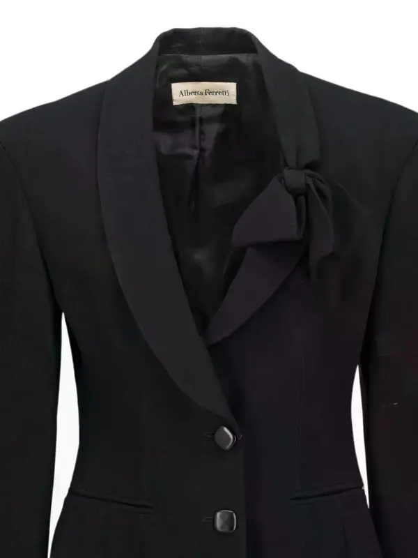 Alberta Ferretti Shawl Lapel Jacket With Bow Detail