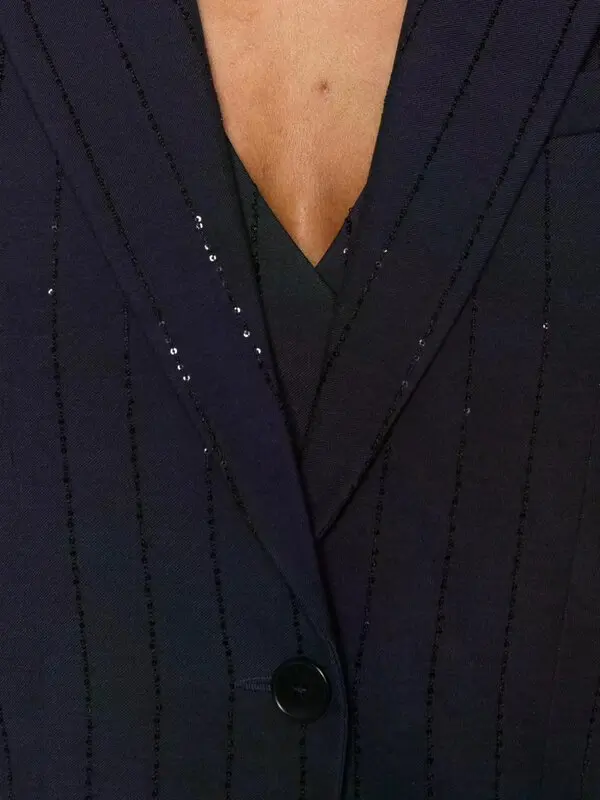 Sandro Sequin Embellishment Pinstripe Blazer