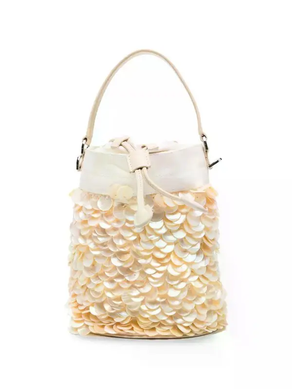 Staud Mini Lila Bucket Bag With Sequin Embellishments