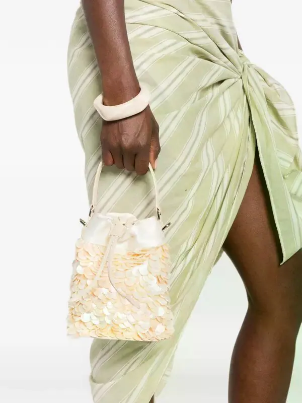 Staud Mini Lila Bucket Bag With Sequin Embellishments