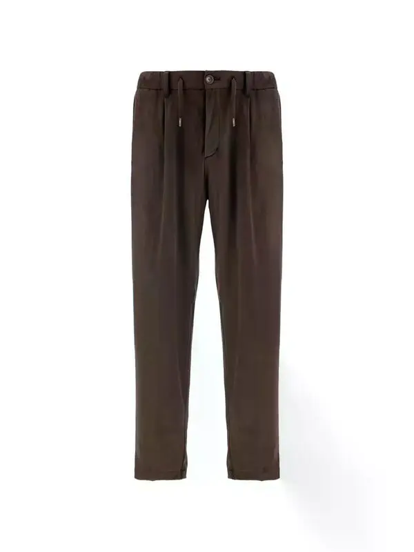 Herno Drawstring Suede-effect Trousers