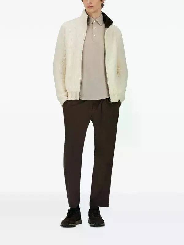Herno Drawstring Suede-effect Trousers
