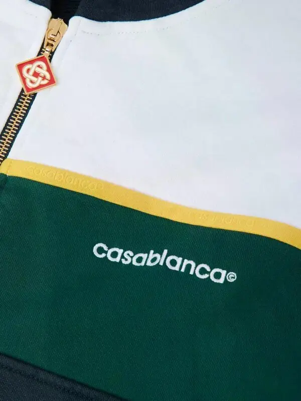Casablanca Panelled Zip-up Hoodie