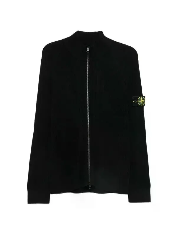 Stone Island Ribbed Knit High Neck Sweater