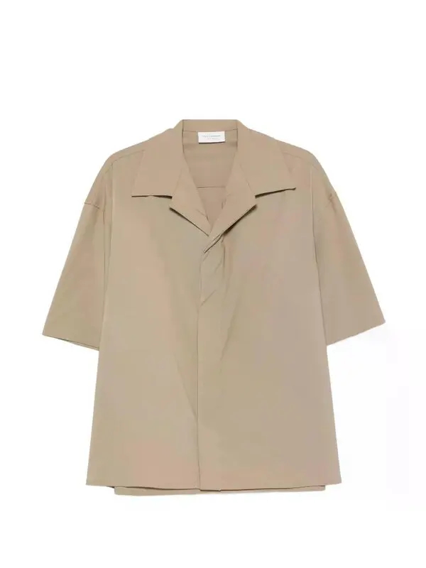 YES LONDON Short-sleeve Notched-collar Shirt
