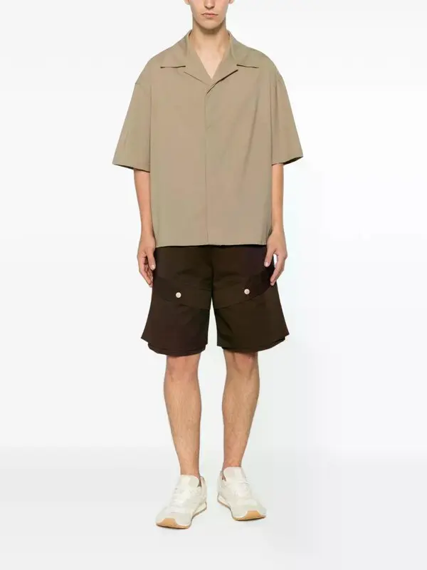 YES LONDON Short-sleeve Notched-collar Shirt