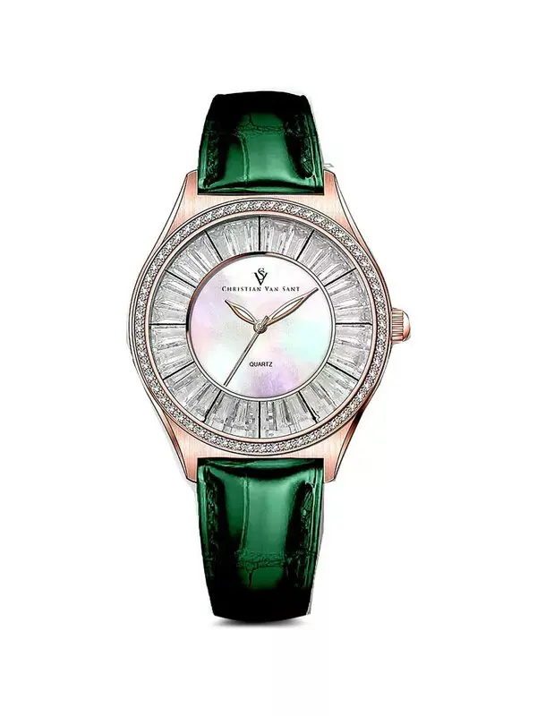 CHRISTIAN VAN SANT Luna Crystal-embellished 40mm Watch - Silver