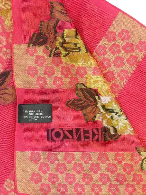 Kenzo Geometric Floral-print Scarf