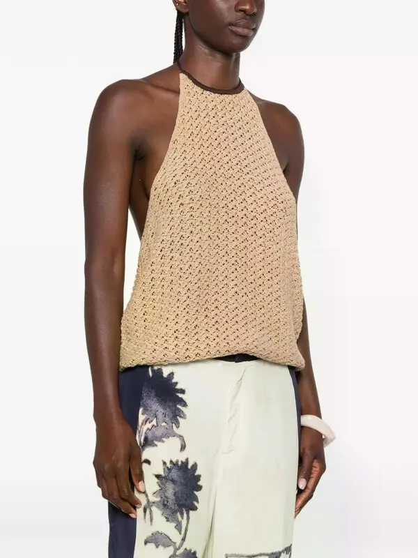 SIR. Crochet Halterneck Top