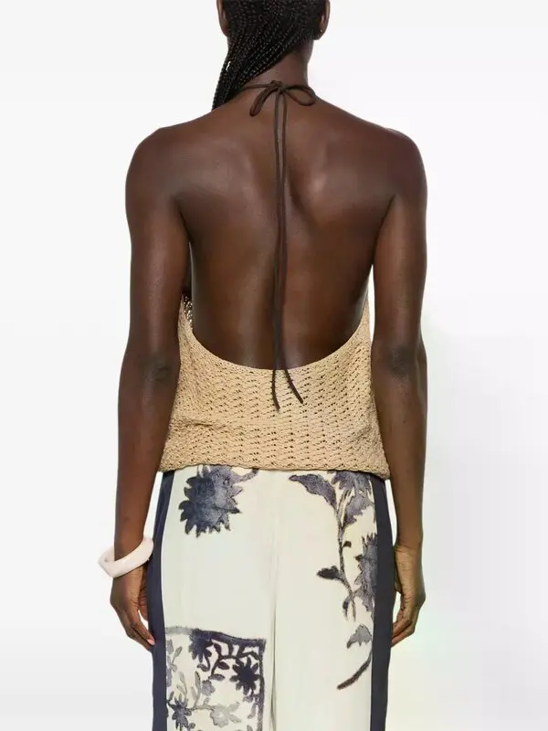 SIR. Crochet Halterneck Top