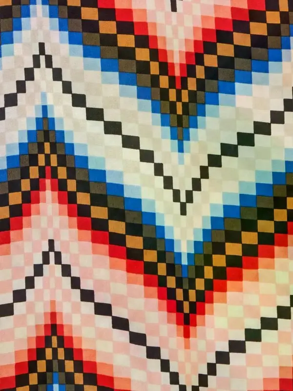 Kenzo Chevron Print Midi Dress