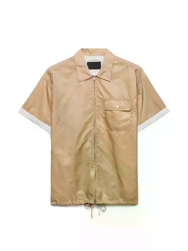 Prada Short-sleeved Re-nylon Zipper Shirt