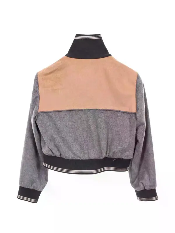 Miu Miu Zip-up Logo Detail Bomber Jacket
