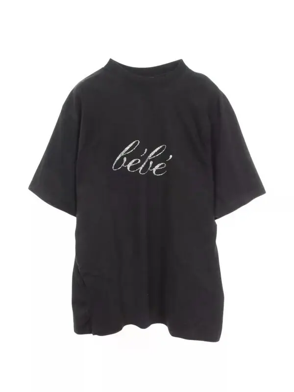Balenciaga Cotton Rhinestone Embellishment T-shirt
