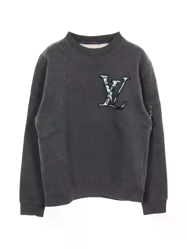 LOUIS VUITTON Cotton Logo Detail Crewneck Sweatshirt
