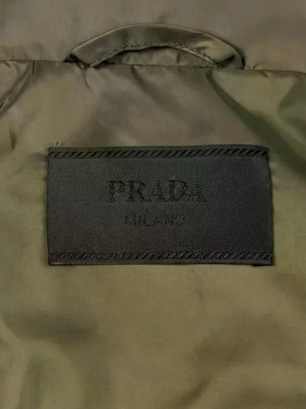 Prada Down Jacket With Enamel Triangle Logo
