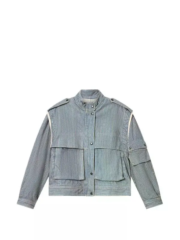 MARANT ETOILE Edany Pinstripe Jacket - Blue