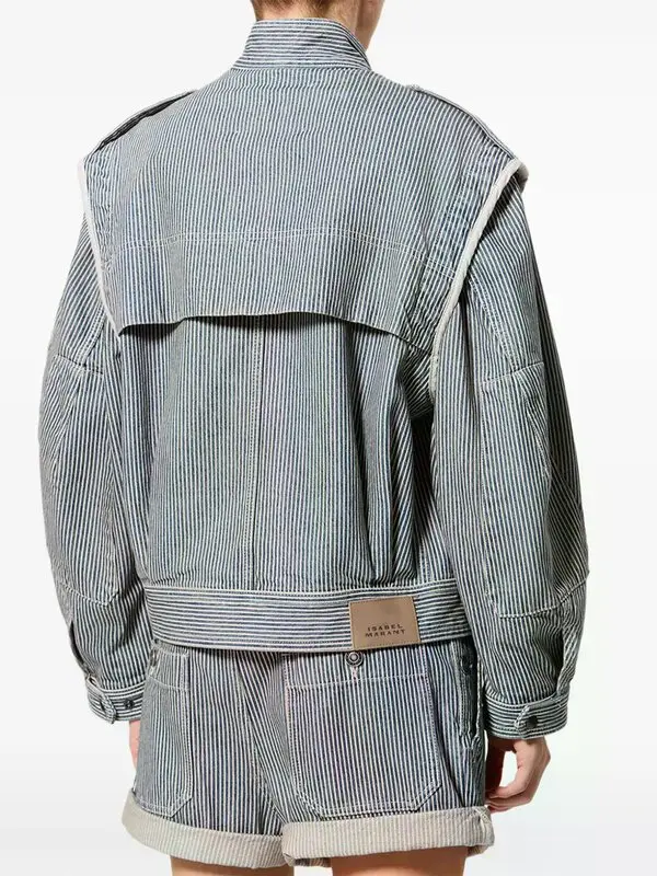 MARANT ETOILE Edany Pinstripe Jacket - Blue