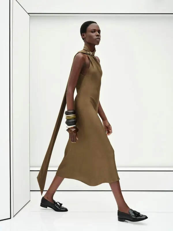 Max Mara Silk Crepe De Chine One-shoulder Dress