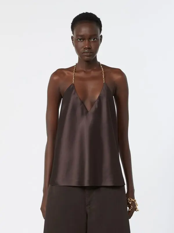Max Mara Straight-fit Shiny Satin Top