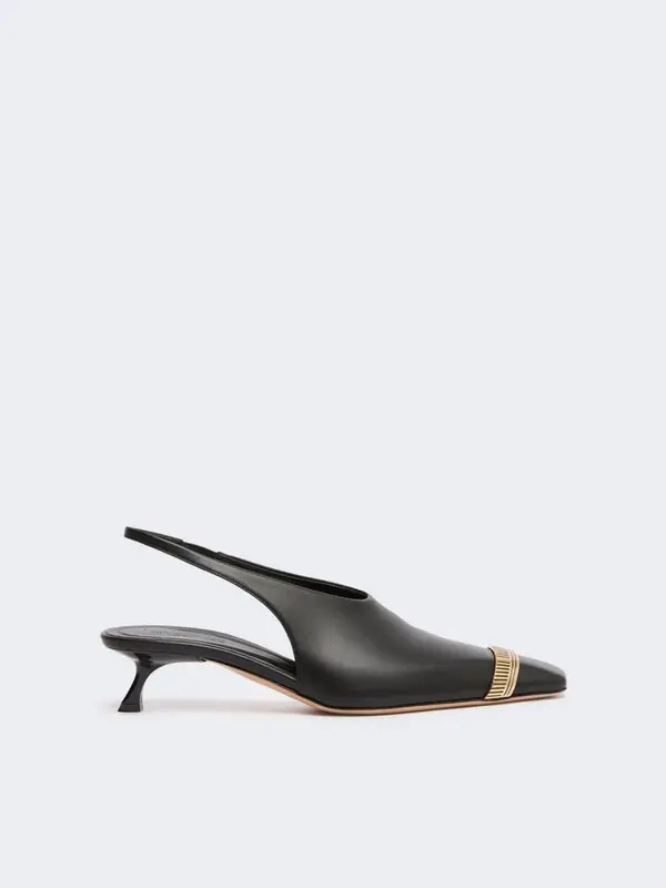 Max Mara Nappa Leather Slingbacks