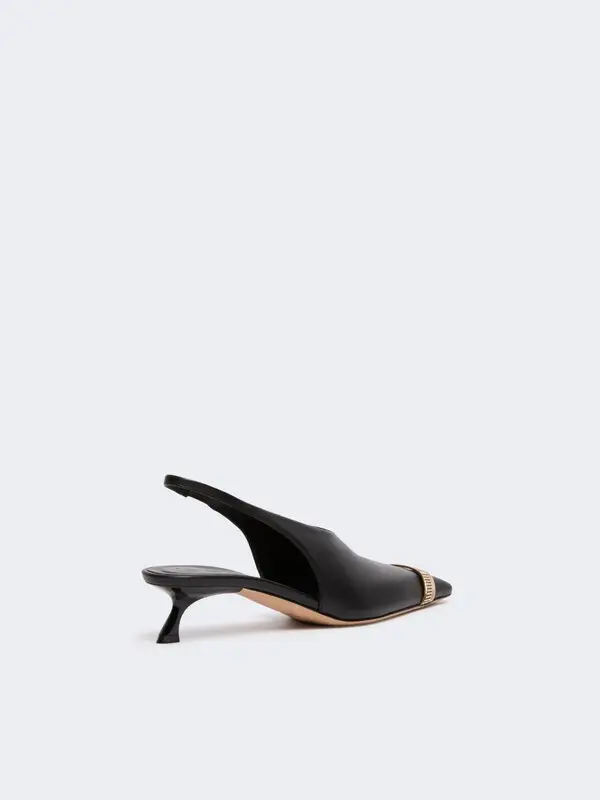 Max Mara Nappa Leather Slingbacks