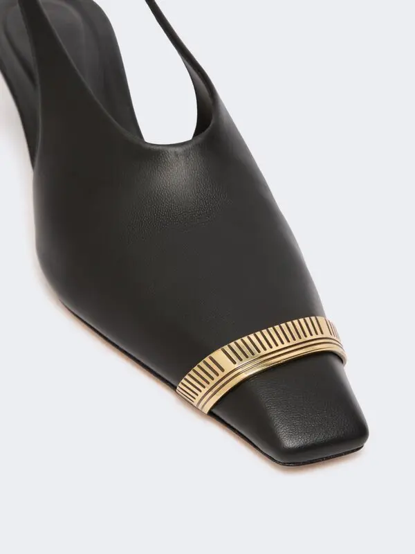 Max Mara Nappa Leather Slingbacks
