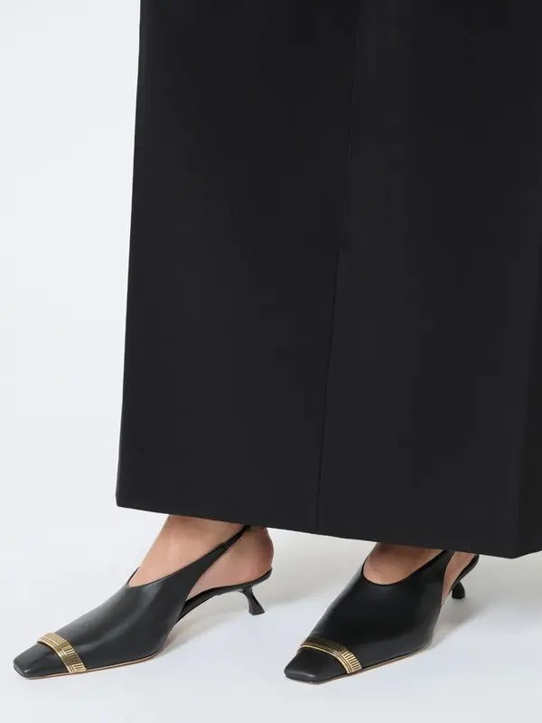 Max Mara Nappa Leather Slingbacks
