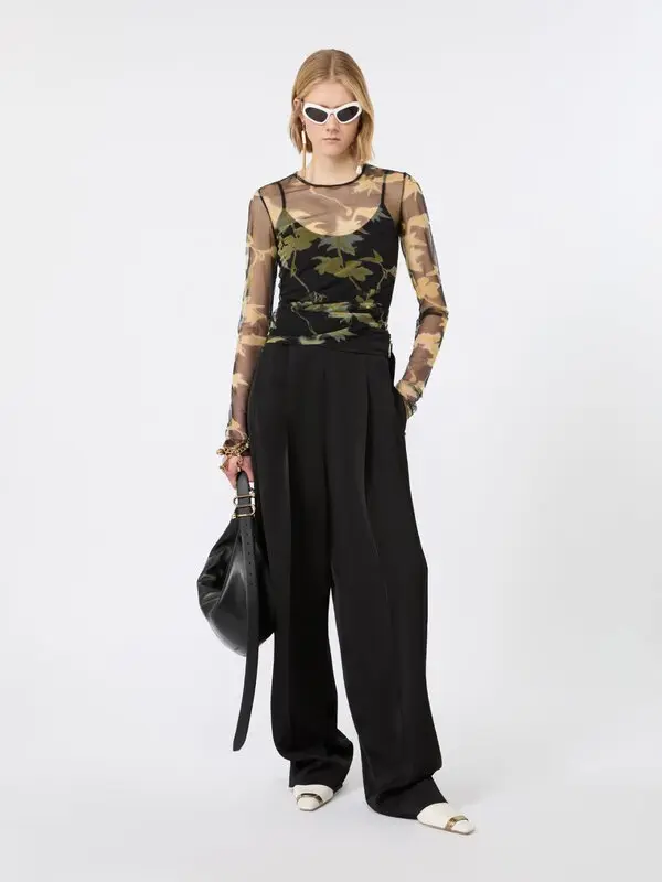 Max Mara Printed Tulle Top