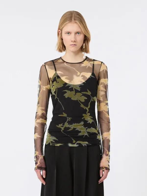 Max Mara Printed Tulle Top