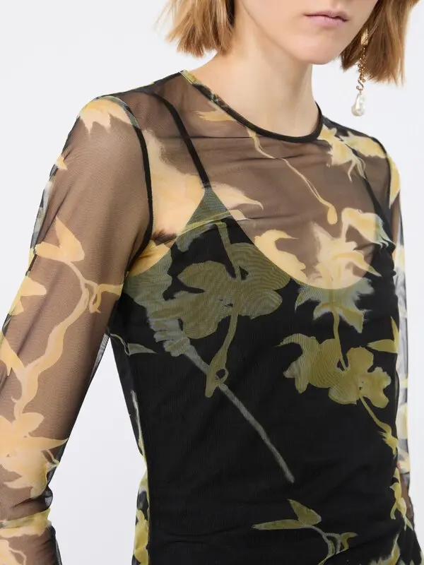 Max Mara Printed Tulle Top