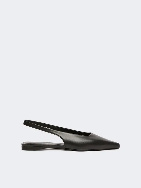 Max Mara Nappa Leather Flat Slingbacks
