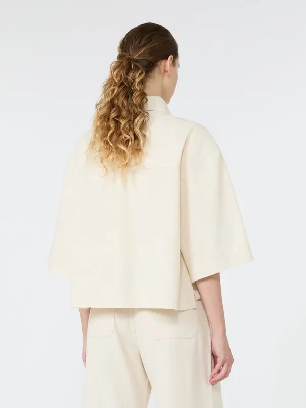 Max Mara Washed Cotton Cropped Jacket