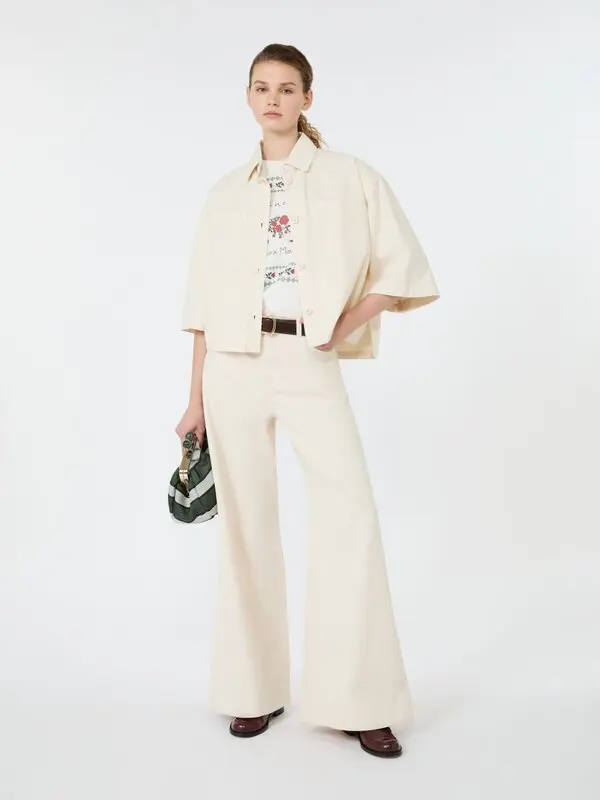Max Mara Washed Cotton Cropped Jacket