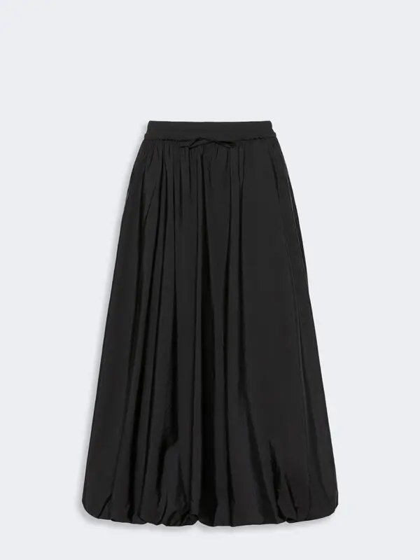 Max Mara Long Water-repellent Canvas Skirt - Black