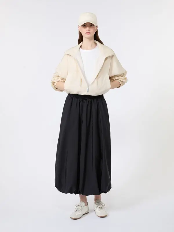 Max Mara Long Water-repellent Canvas Skirt