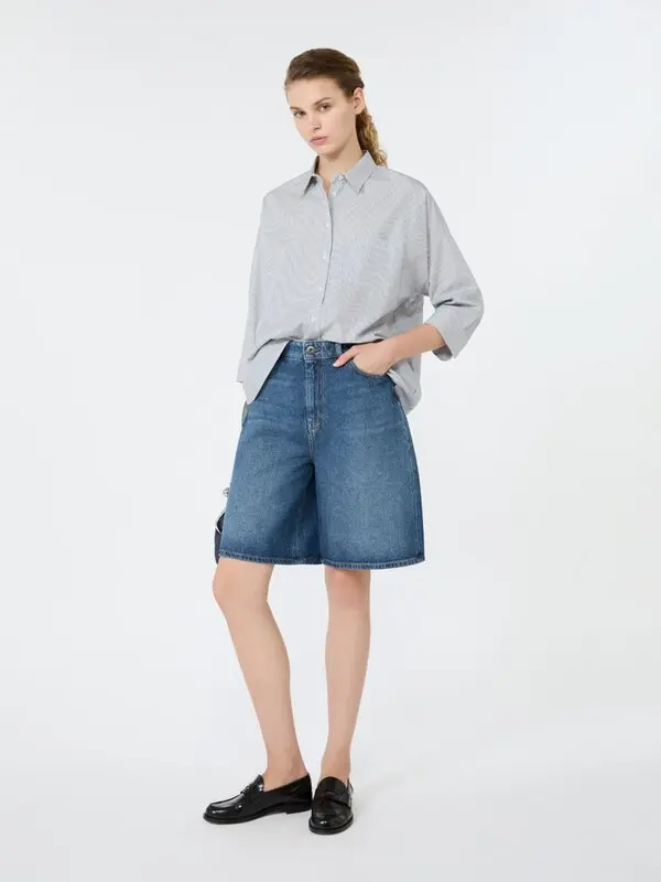 Max Mara Boxy Cotton Poplin Shirt