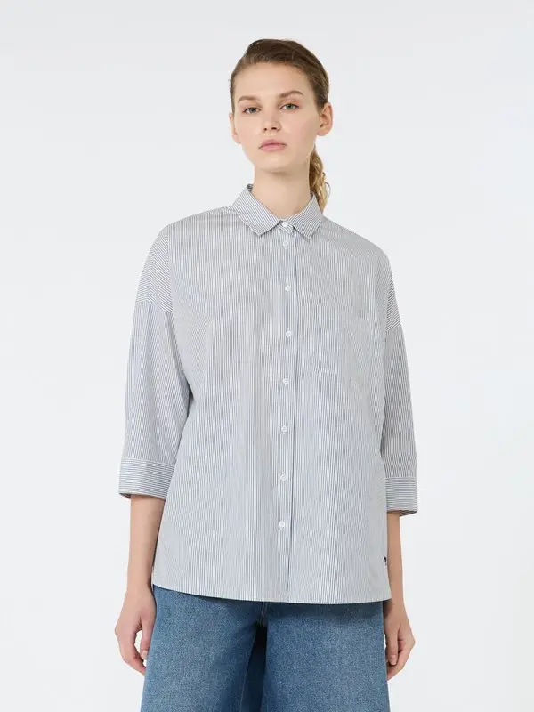 Max Mara Boxy Cotton Poplin Shirt